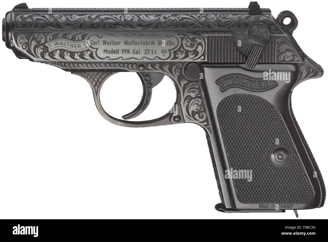A Walther PPK Interarms, in .22 l.r. calibre, engraved, in its case No ...