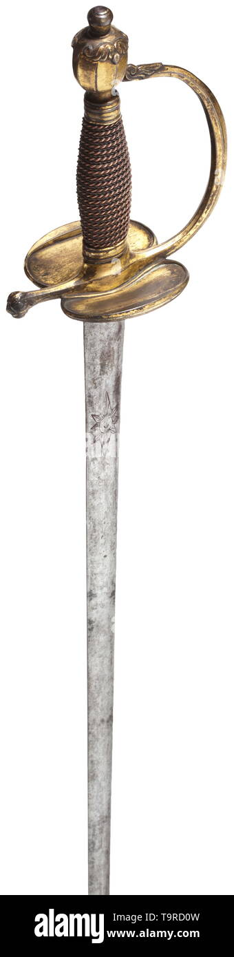 A small sword for infantry officers, circa 1770 Straight thrusting ...