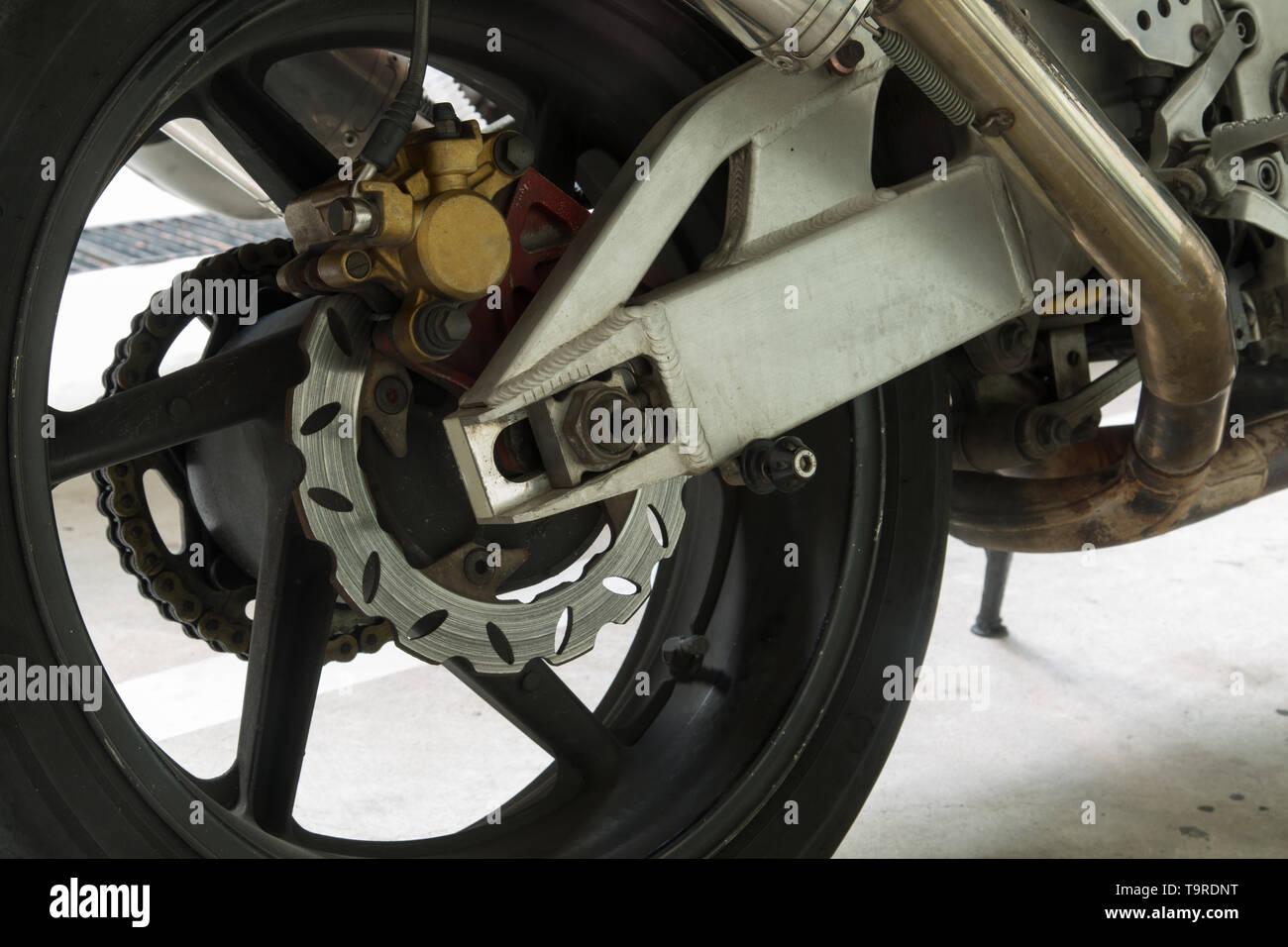 Motorbike rear suspension hi-res stock photography and images - Alamy