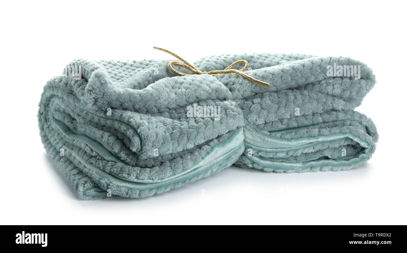 Soft plaid on white background Stock Photo - Alamy