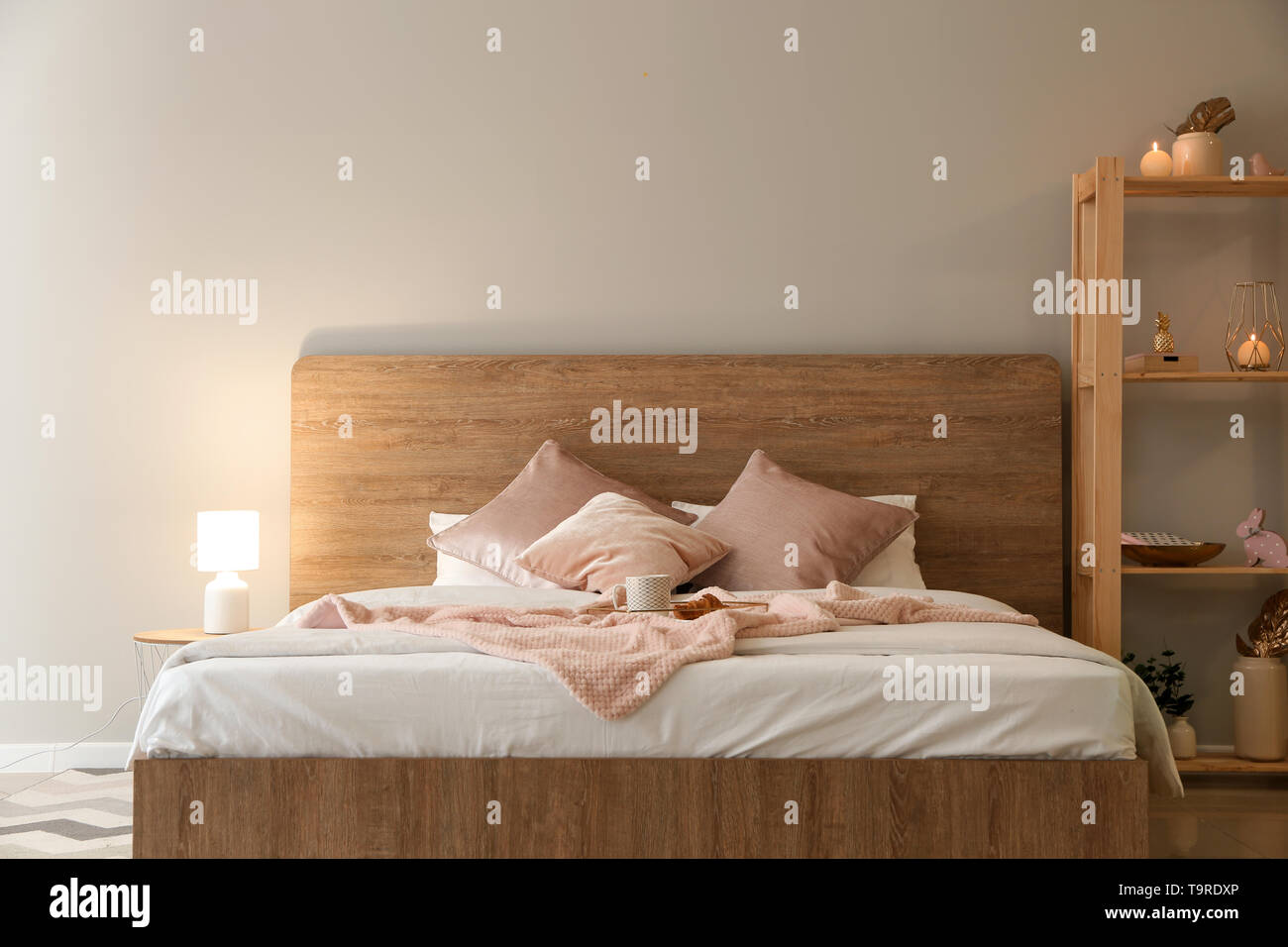 Tasty breakfast on bed at home Stock Photo - Alamy