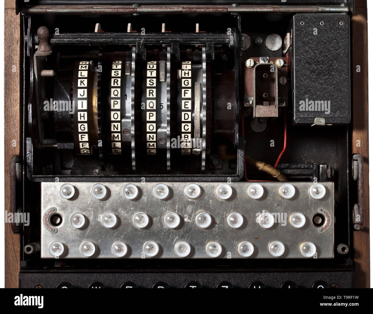 A four-rotor "Enigma" cipher machine, navy issue, in the original ...