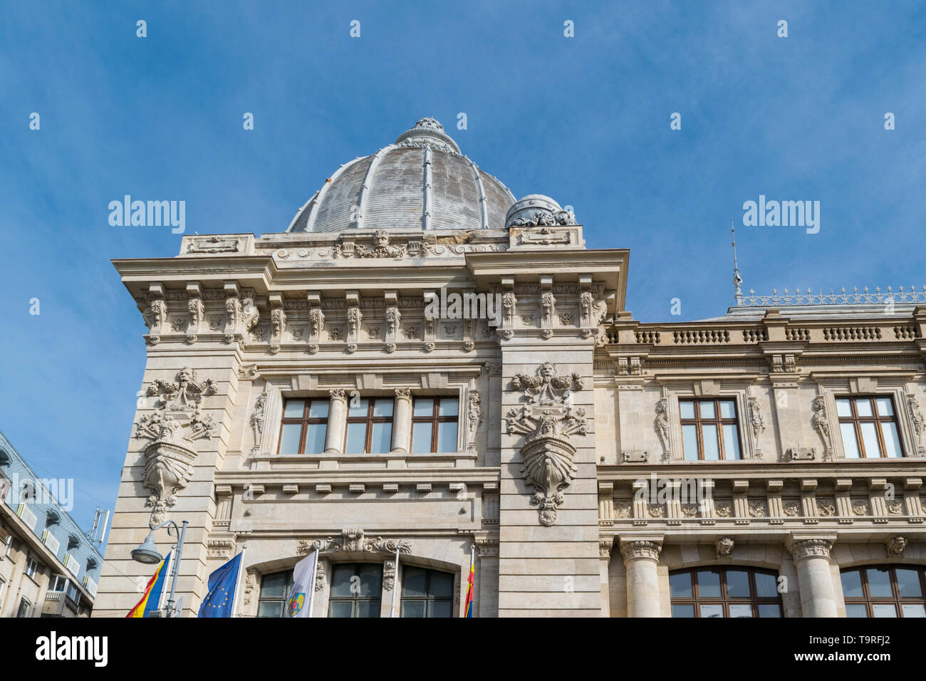 Bucharest, Romania - March 16, 2019: close up detail of dome at the ...