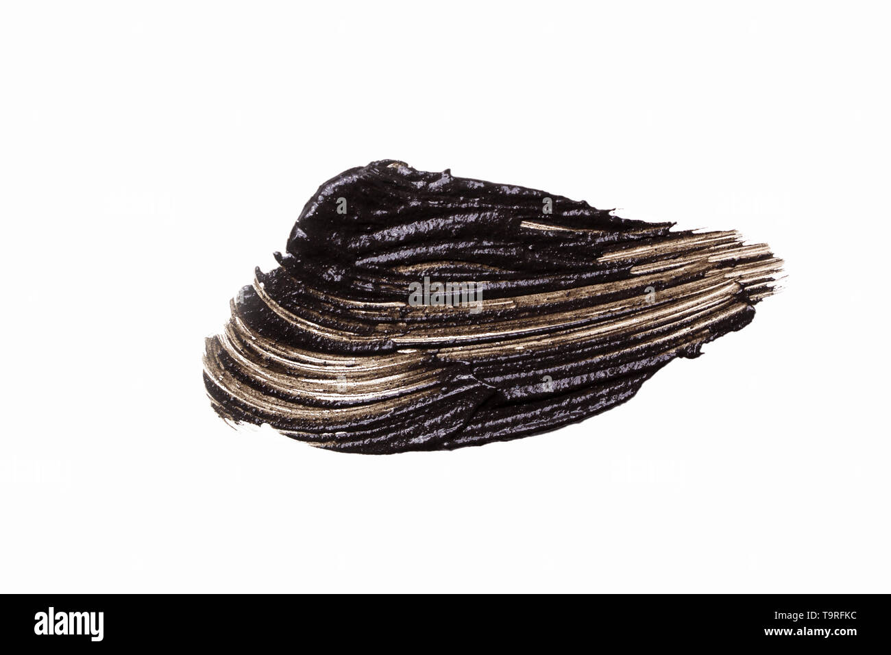 Charcoal face mask stroke isolated on white background. Beauty ...