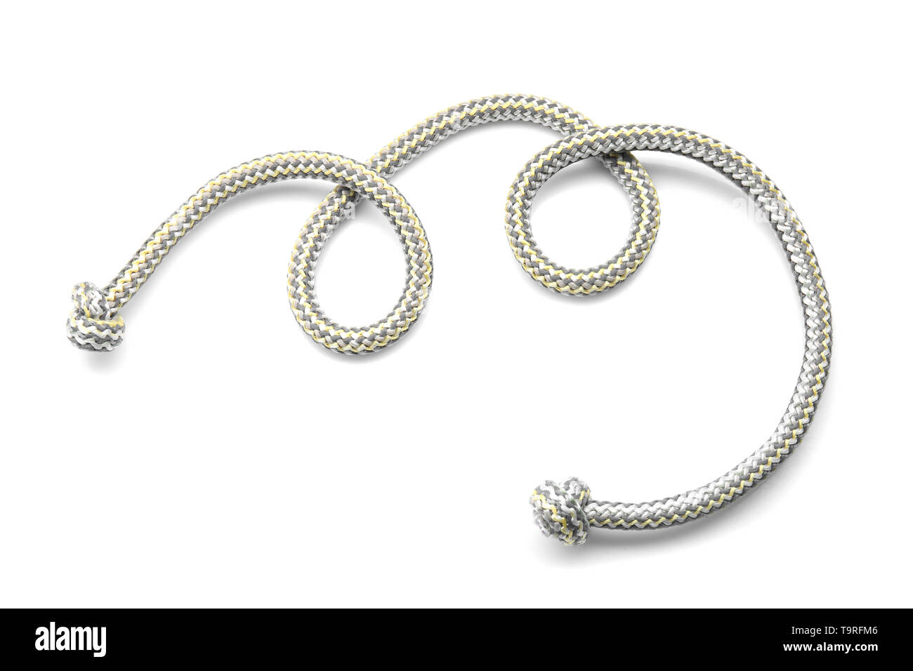 Rope on white background Stock Photo - Alamy