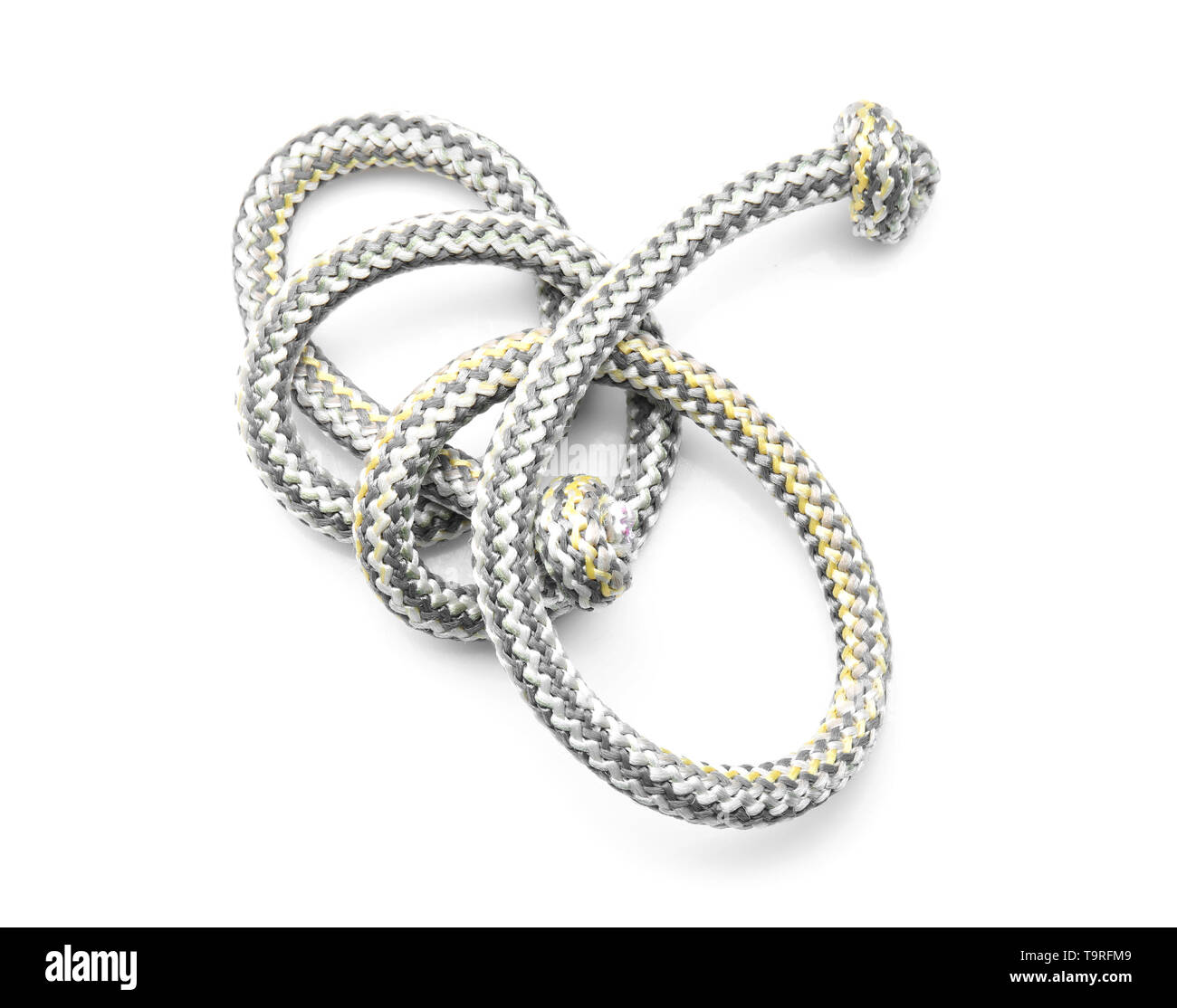 Rope on white background Stock Photo - Alamy