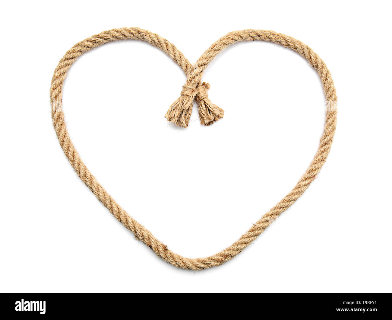 Frame made of rope on white background Stock Photo - Alamy