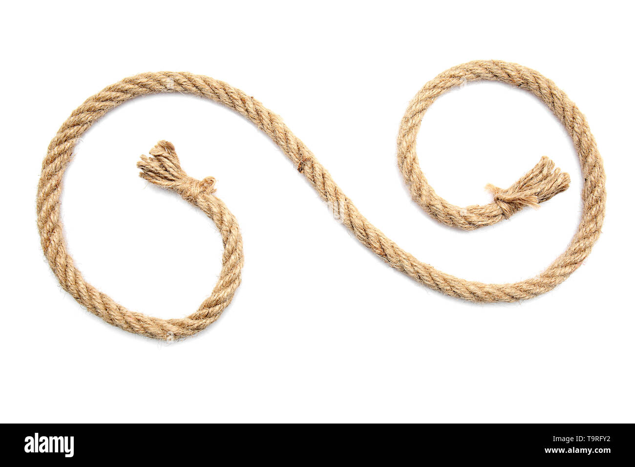 Rope on white background Stock Photo - Alamy
