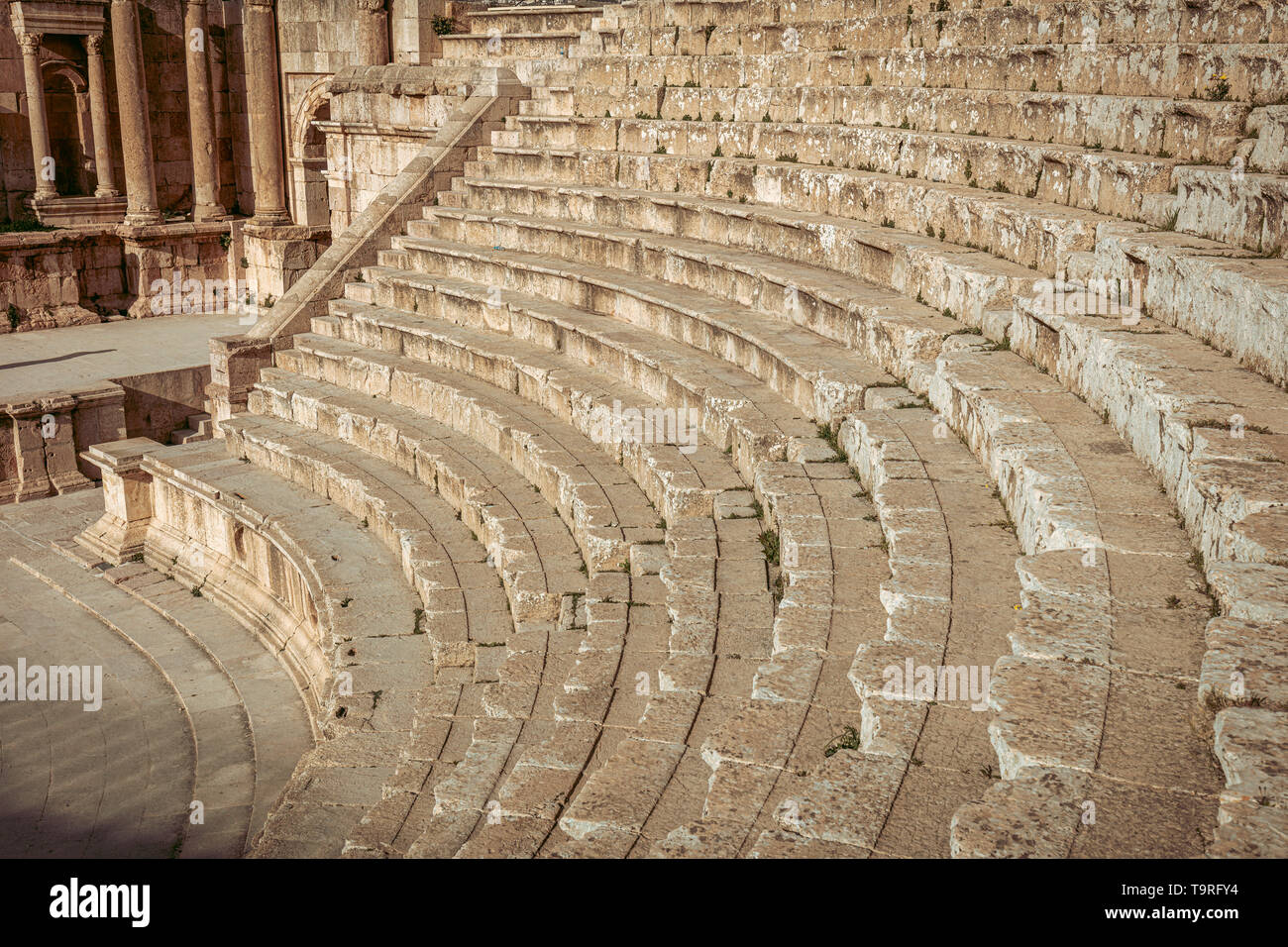 ancient amphitheater in the citadel of Amman. Jordan Stock Photo - Alamy