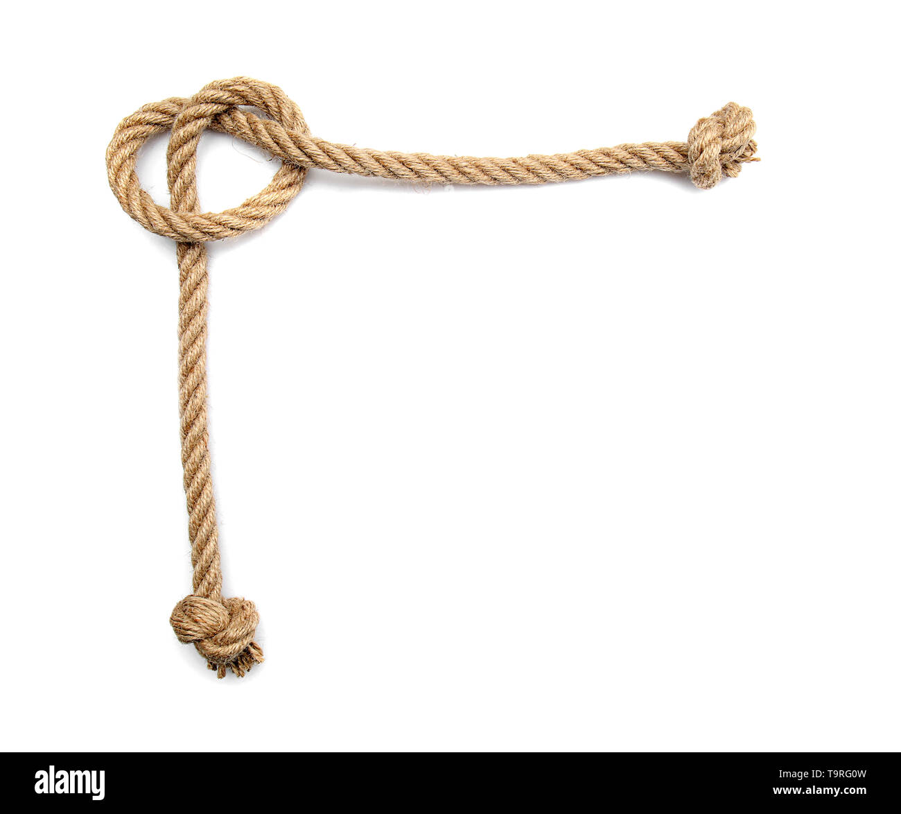 Rope on white background Stock Photo - Alamy
