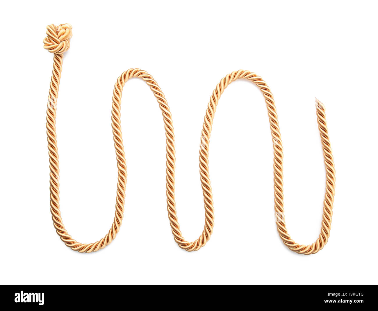 Rope on white background Stock Photo - Alamy