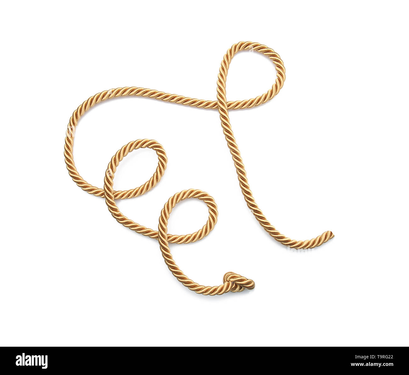 Rope on white background Stock Photo - Alamy