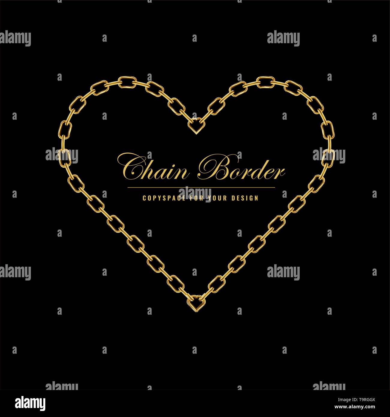 Gold square link chain hi-res stock photography and images - Alamy