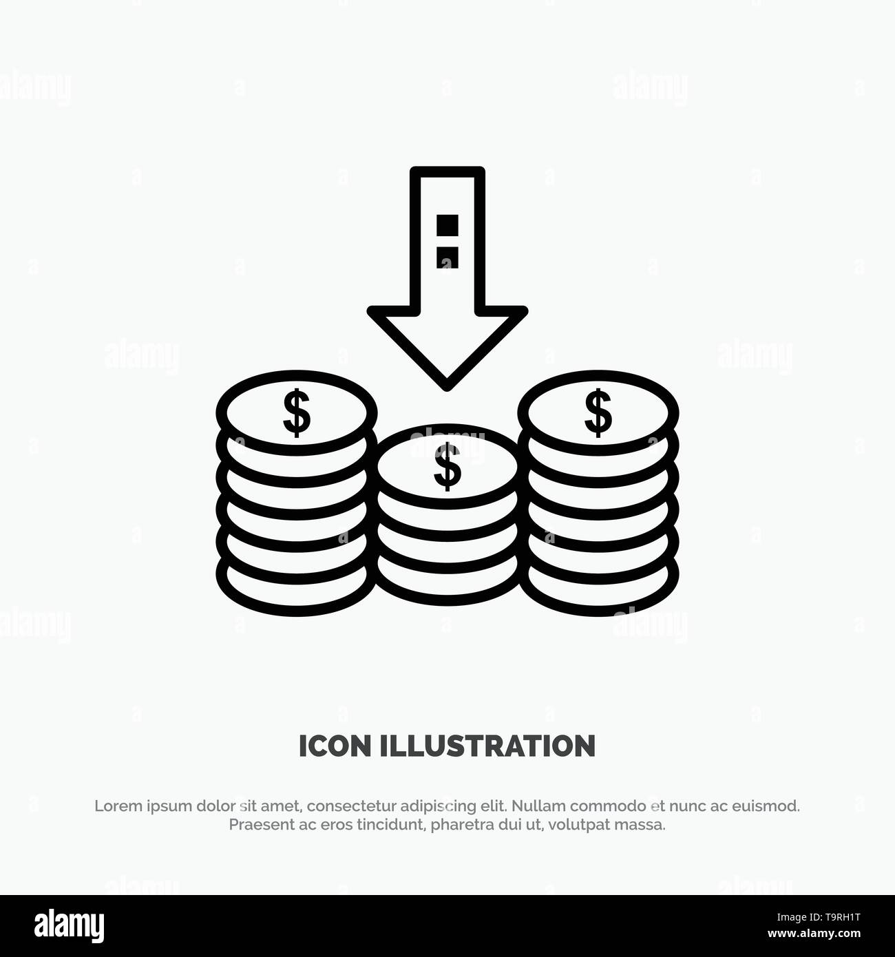 Gold line arrow Cut Out Stock Images & Pictures - Alamy