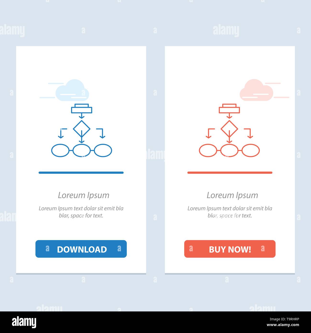 Flowchart Algorithm Business Data Architecture Scheme Structure Workflow Blue And Red