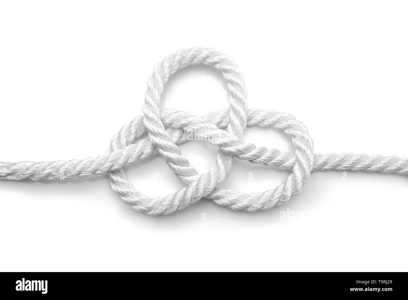 Rope on white background Stock Photo - Alamy