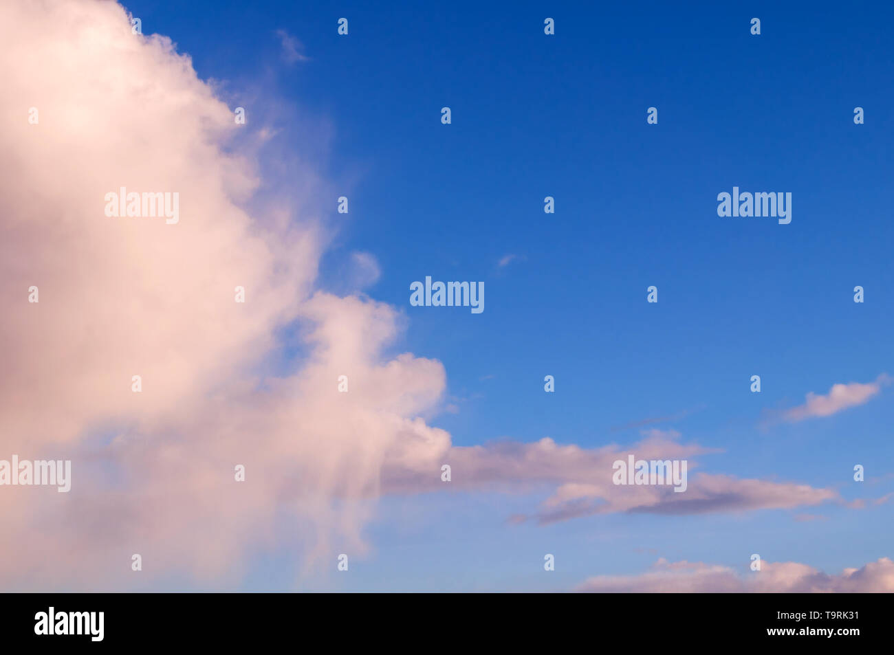 Sunset sky background - pink dramatic colorful clouds. Vast sunset sky ...