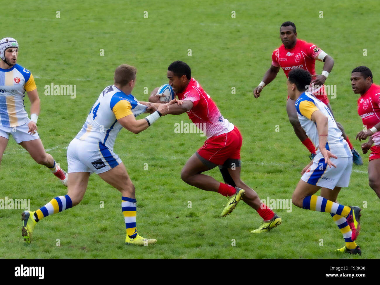 Bury St Edmunds Rugby Sevens 2019 - Apache vs British Army Stock Photo ...
