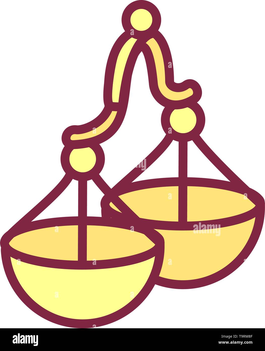 Libra zodiac sign outline hi-res stock photography and images - Alamy