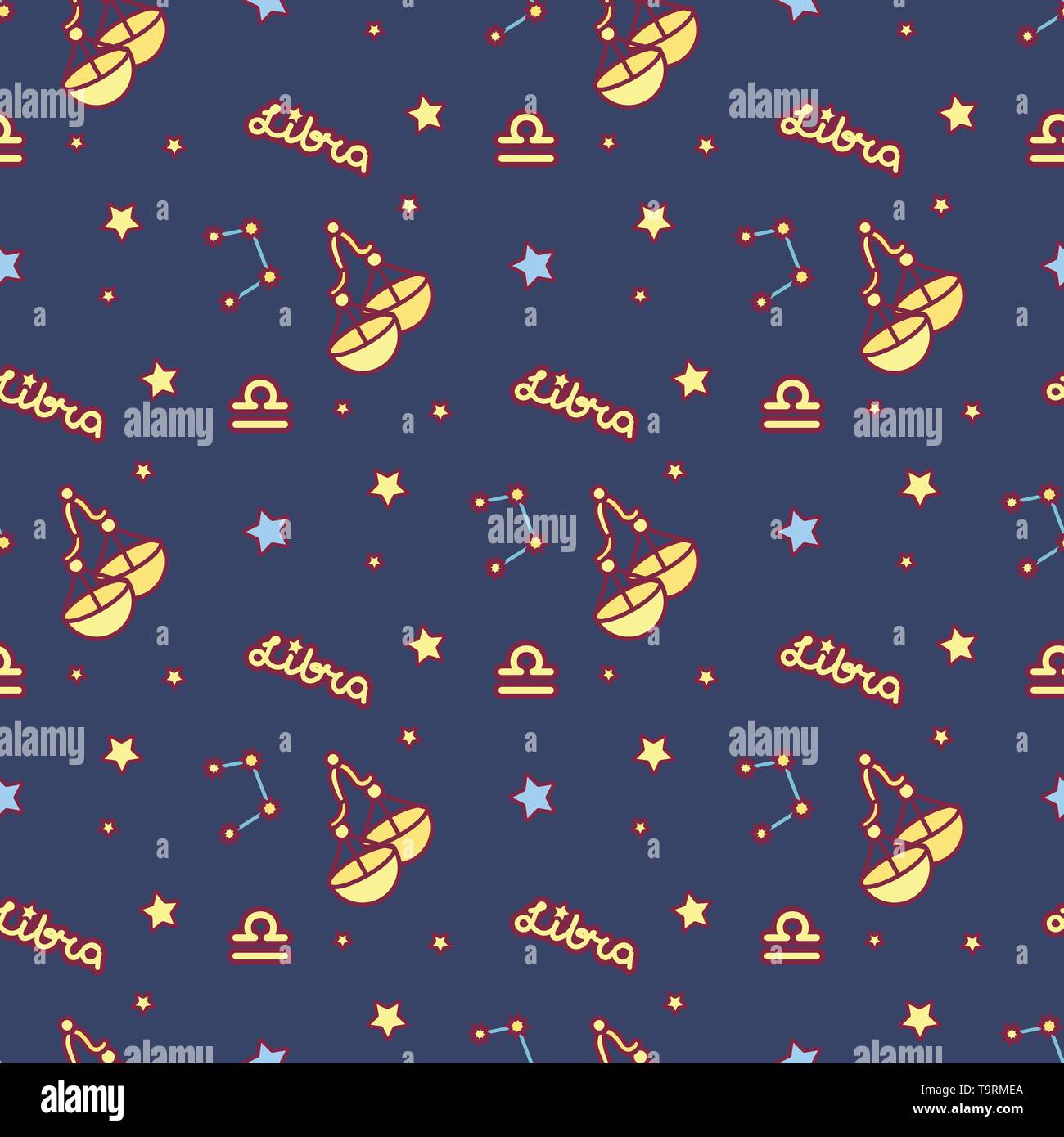vector seamless pattern cute Zodiac concept art Stock Vector Image ...