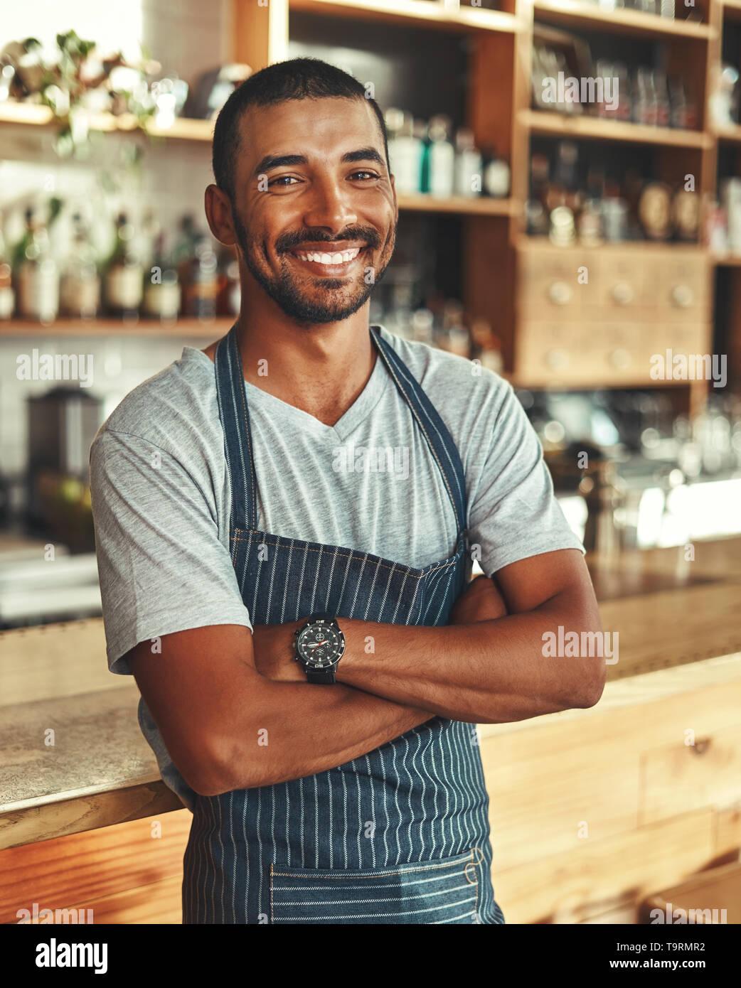 Male barista hi-res stock photography and images - Alamy