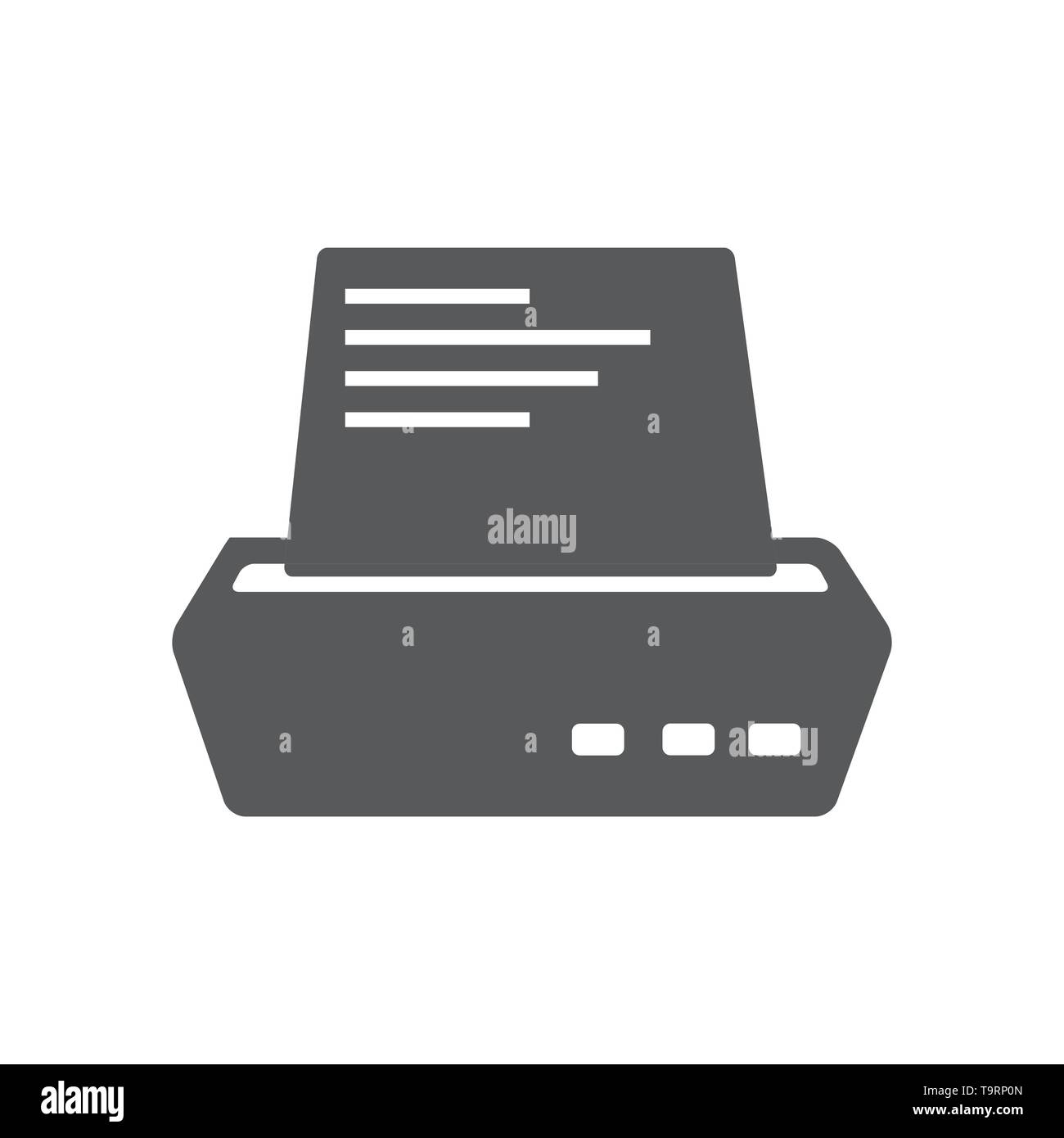 Printer Printout - Vector Illustration Icon Stock Vector Image & Art ...