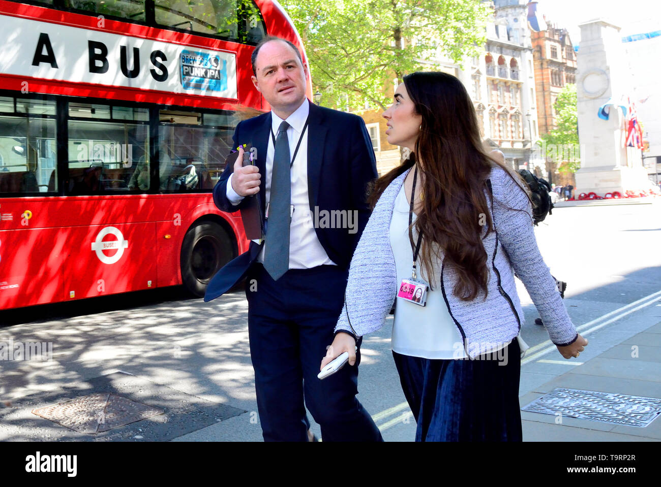 James Slack (official spokesman for 10 Downing Street) and Katie Smith ...
