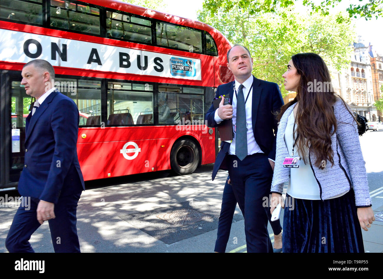 James Slack (official spokesman for 10 Downing Street) and Katie Smith ...
