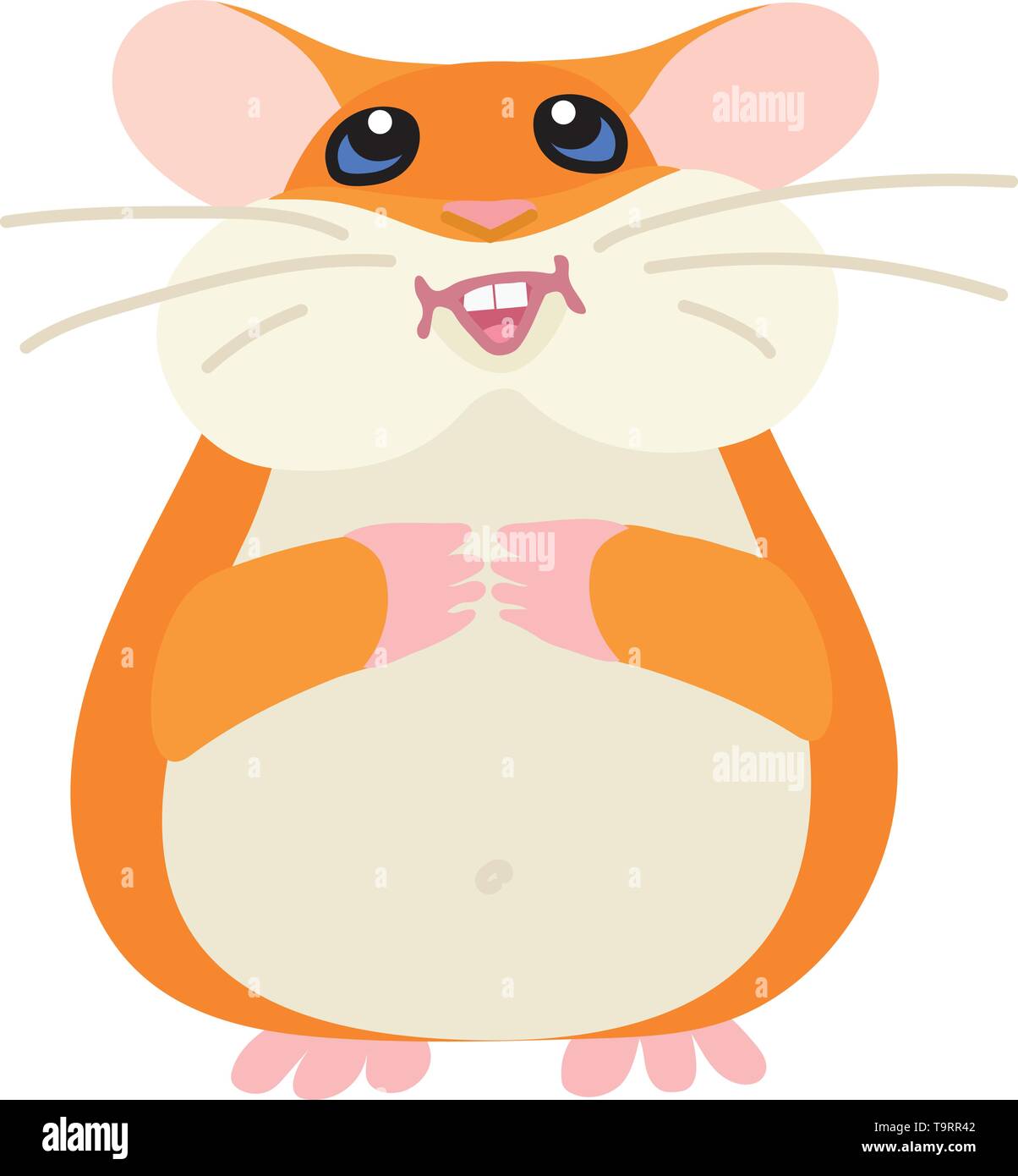 vector flat cartoon animal clip art cute hamster Stock Vector Image ...