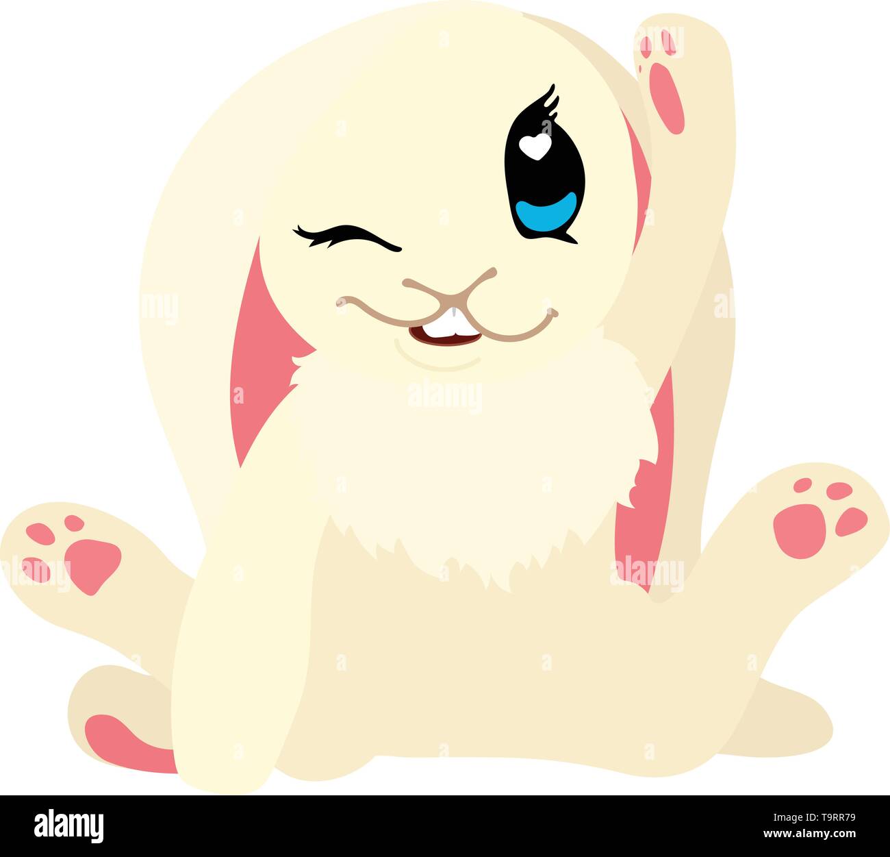 vector flat cartoon animal clip art bunny, hare, rabbit Stock Vector ...