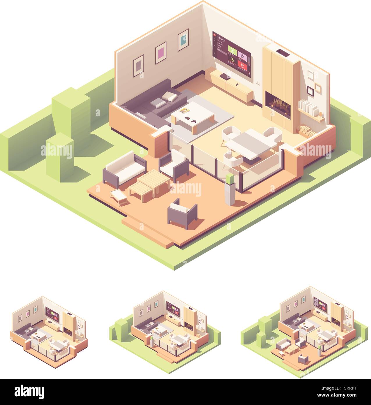 Modern summer house Cut Out Stock Images & Pictures - Alamy