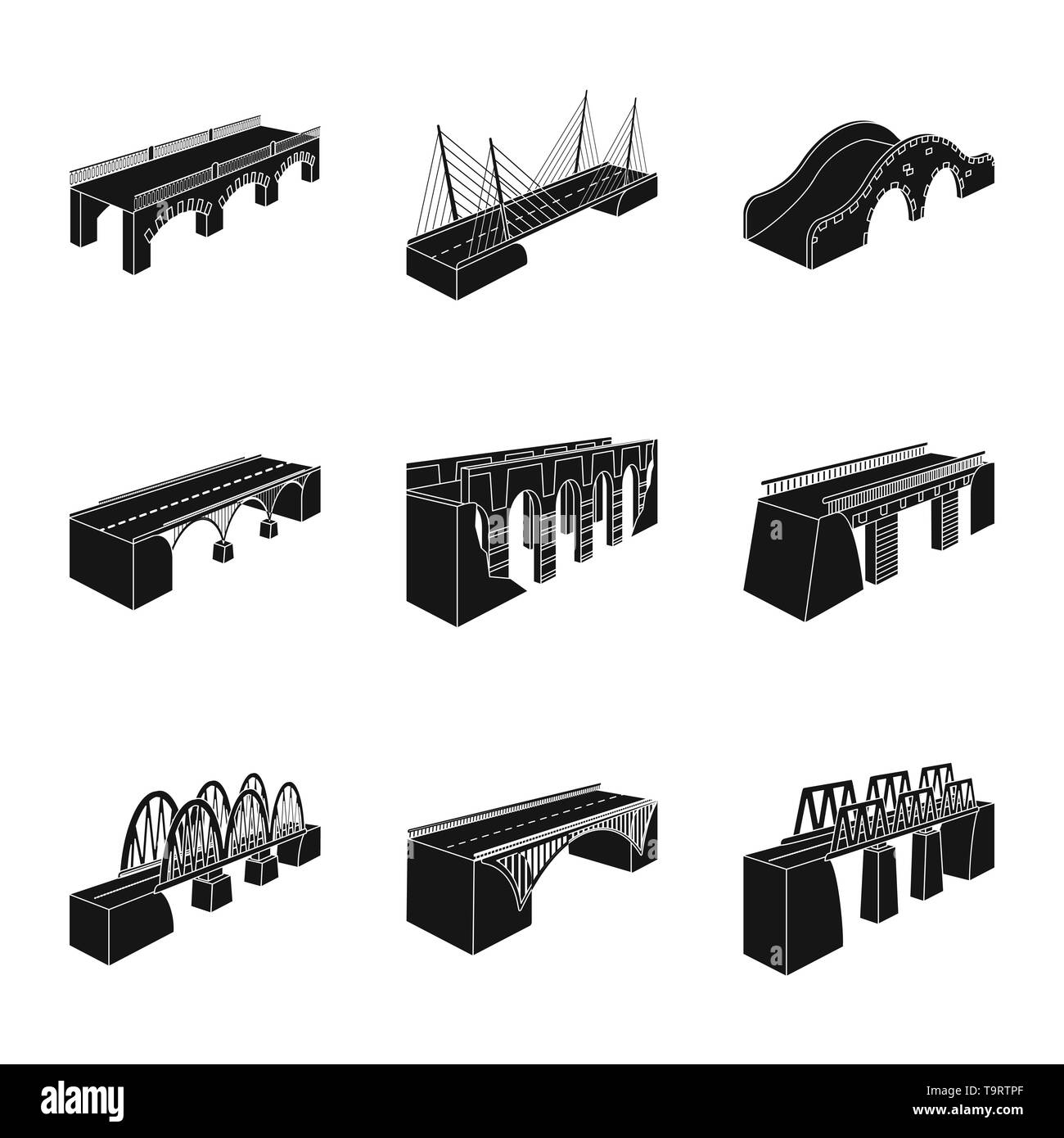 Vector Design Of Construct And Side Sign Set Of Construct And Architecture Stock Vector