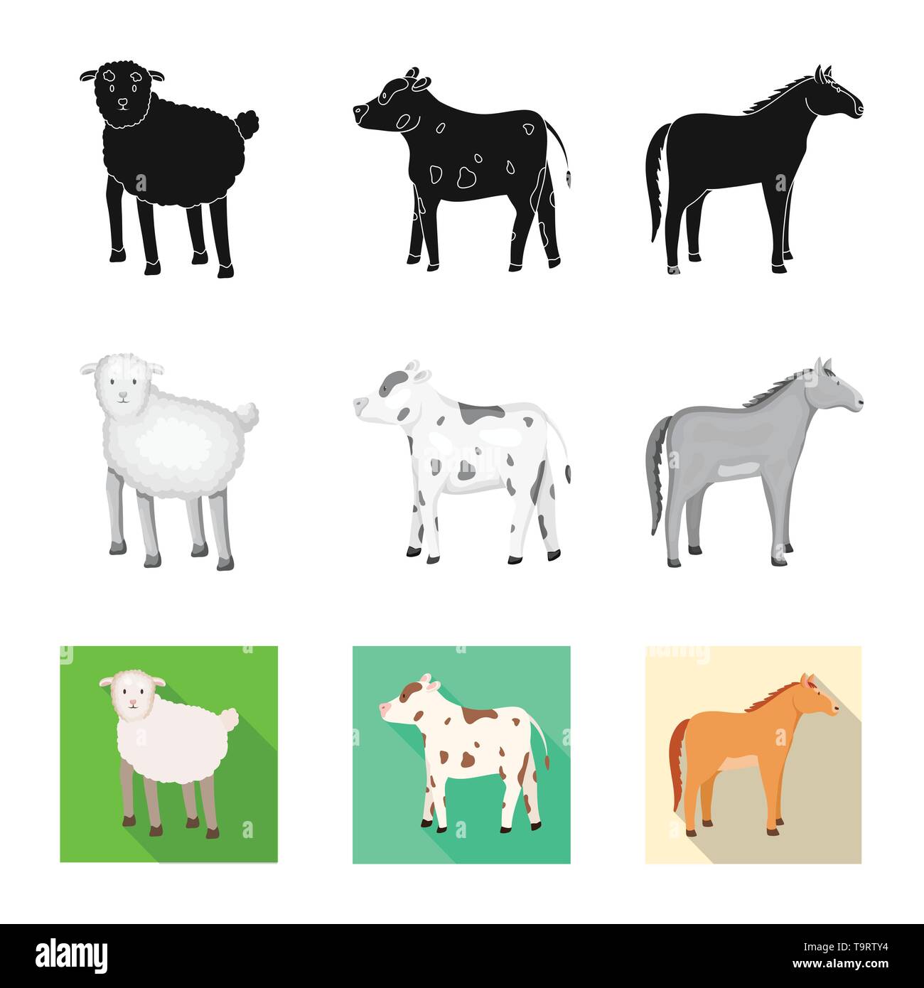 Vector illustration of breeding and kitchen logo. Set of breeding and ...