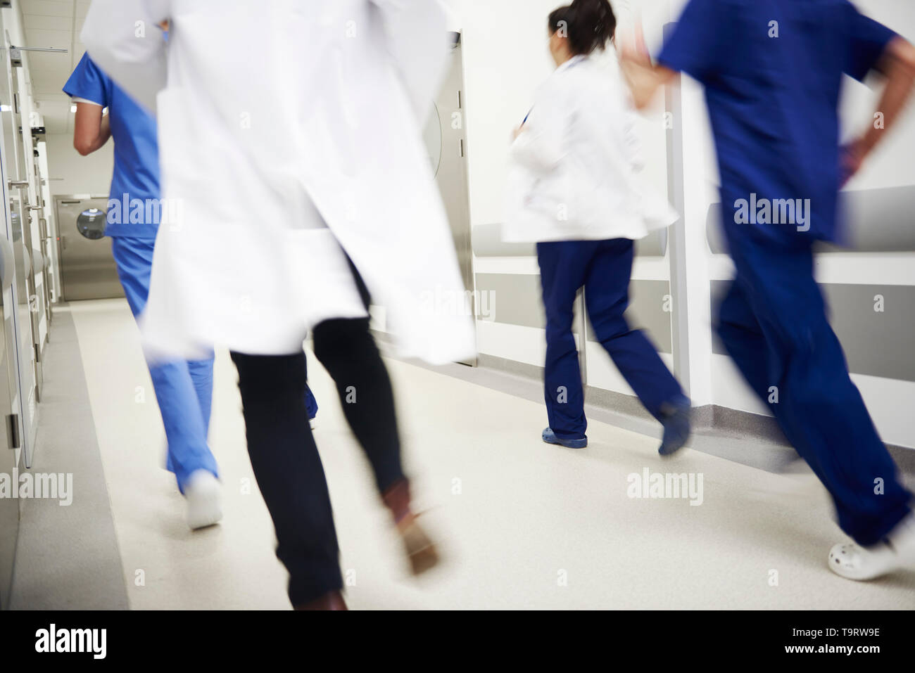 Doctor running in corridor hi-res stock photography and images - Alamy