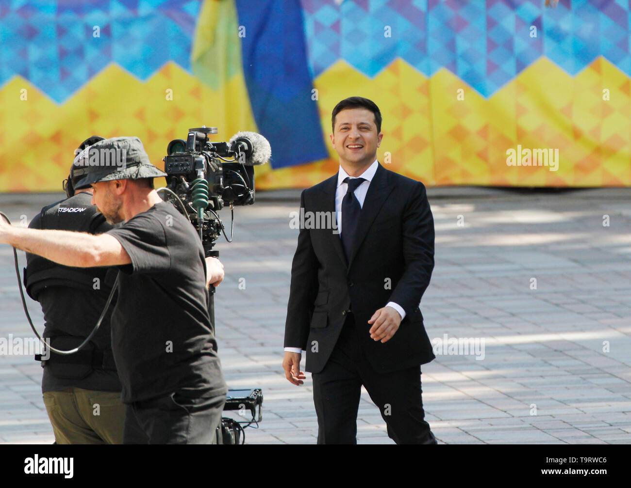 Ukrainian President-elect Volodymyr Zelenskiy seen arriving for his ...