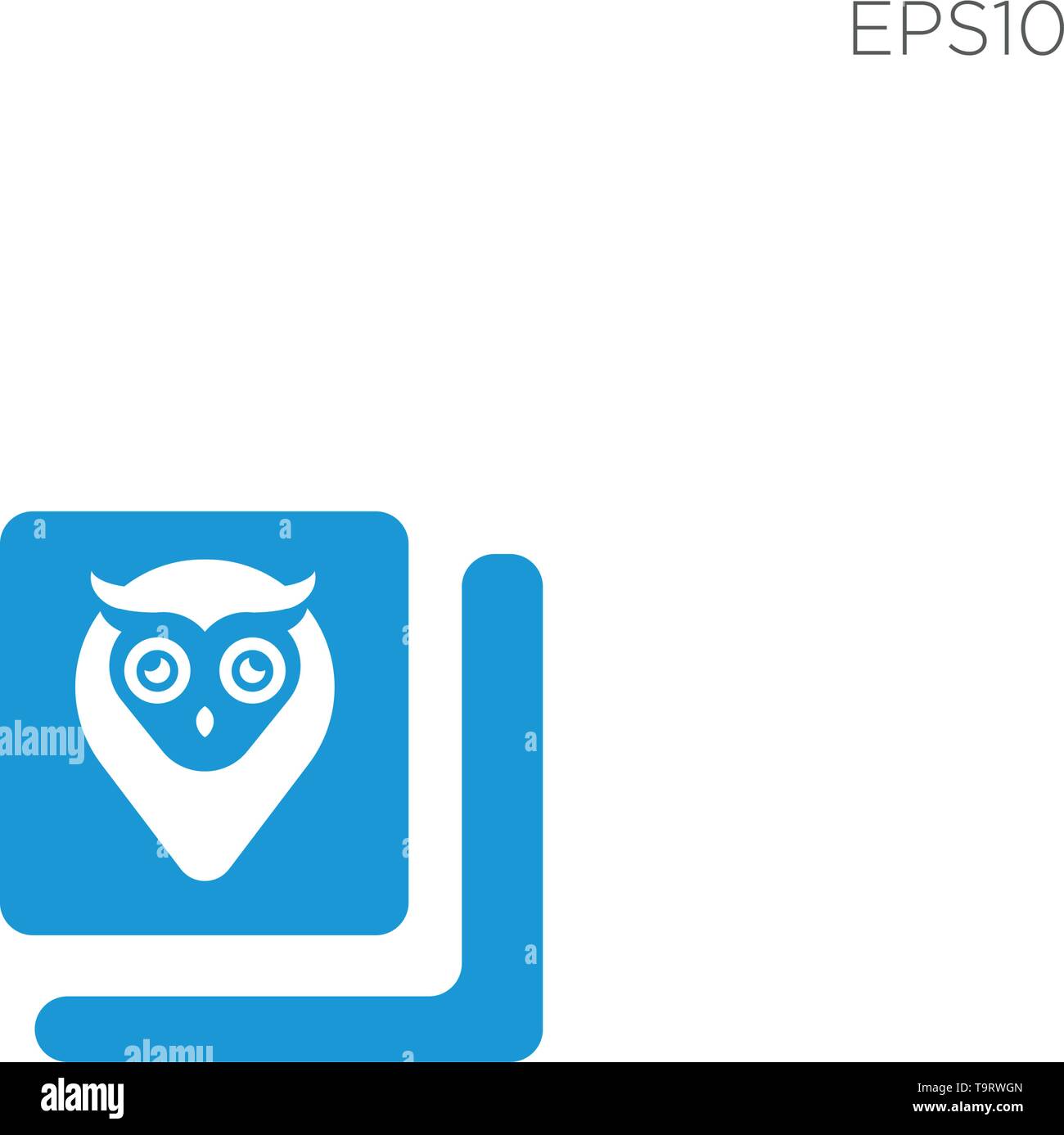 book owl education logo template vector illustration icon isolated ...