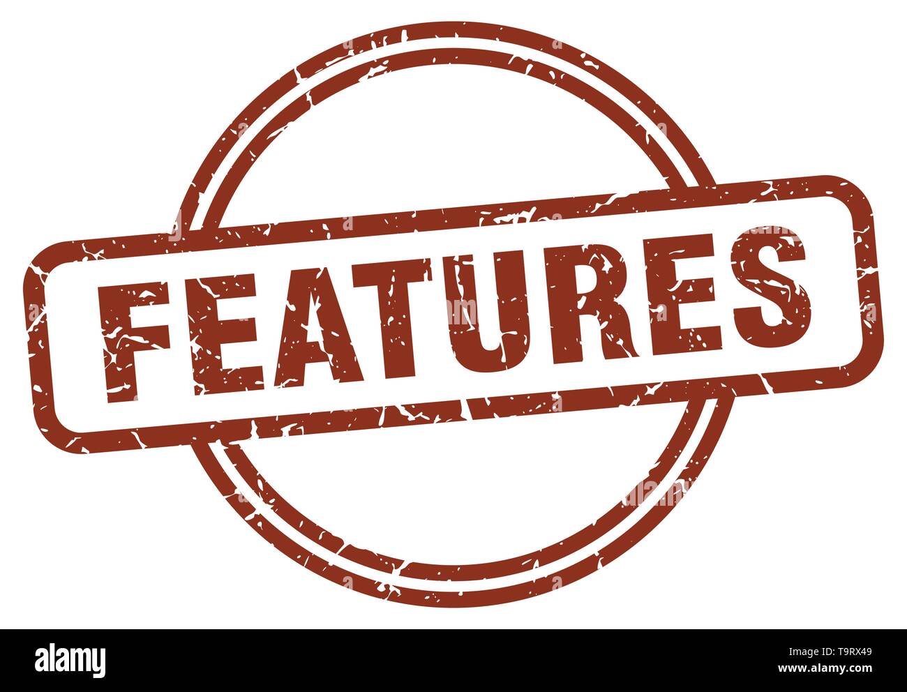 features stamp isolated on white Stock Vector Image & Art - Alamy