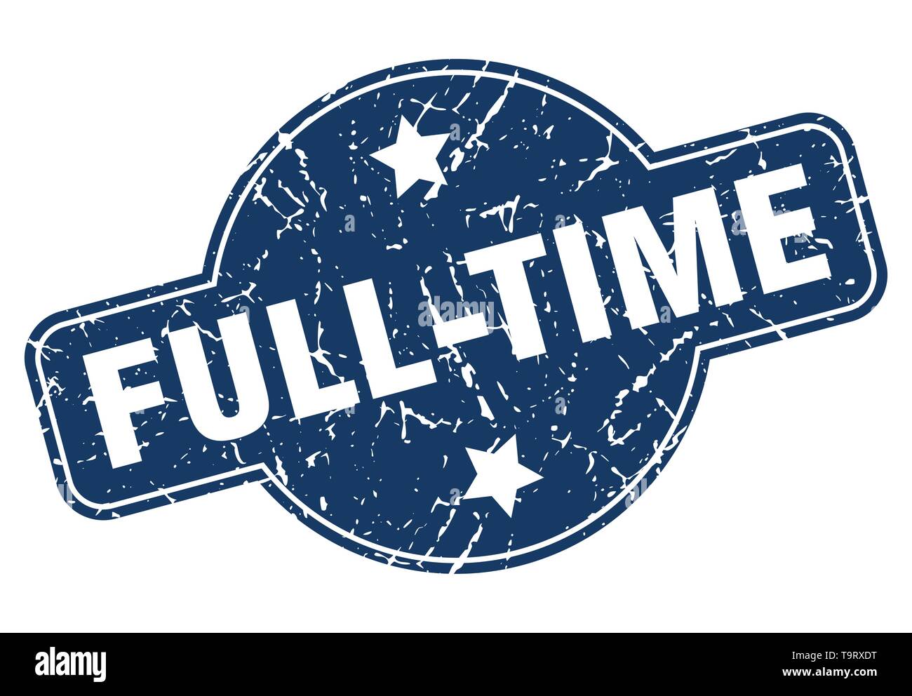 full-time vintage round isolated stamp Stock Vector Image & Art - Alamy