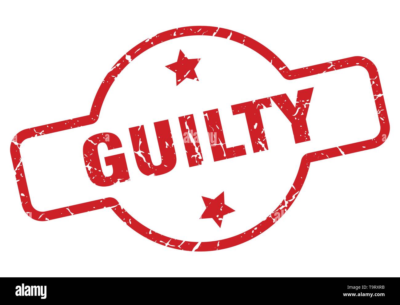 guilty stamp isolated on white Stock Vector Image & Art - Alamy