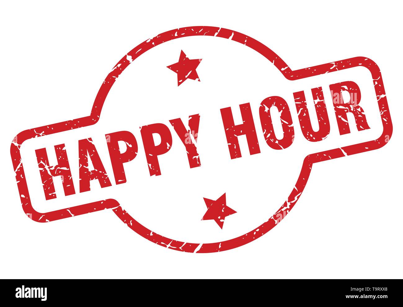 Happy hour stamp isolated on hi-res stock photography and images - Alamy