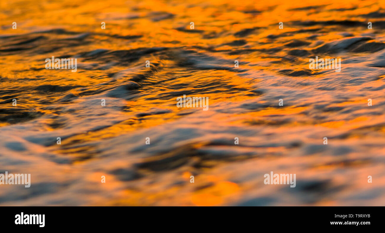 Summer sea sunset, the sun, waves and clouds, beautiful dramatic ...