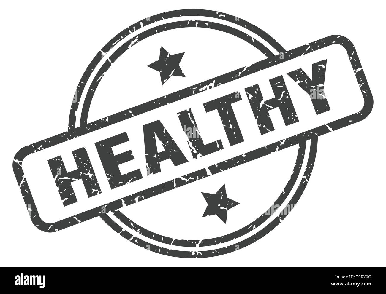 healthy stamp isolated on white Stock Vector Image & Art - Alamy