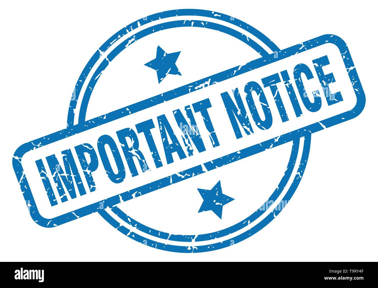 important notice round vintage grunge stamp Stock Vector Image & Art ...