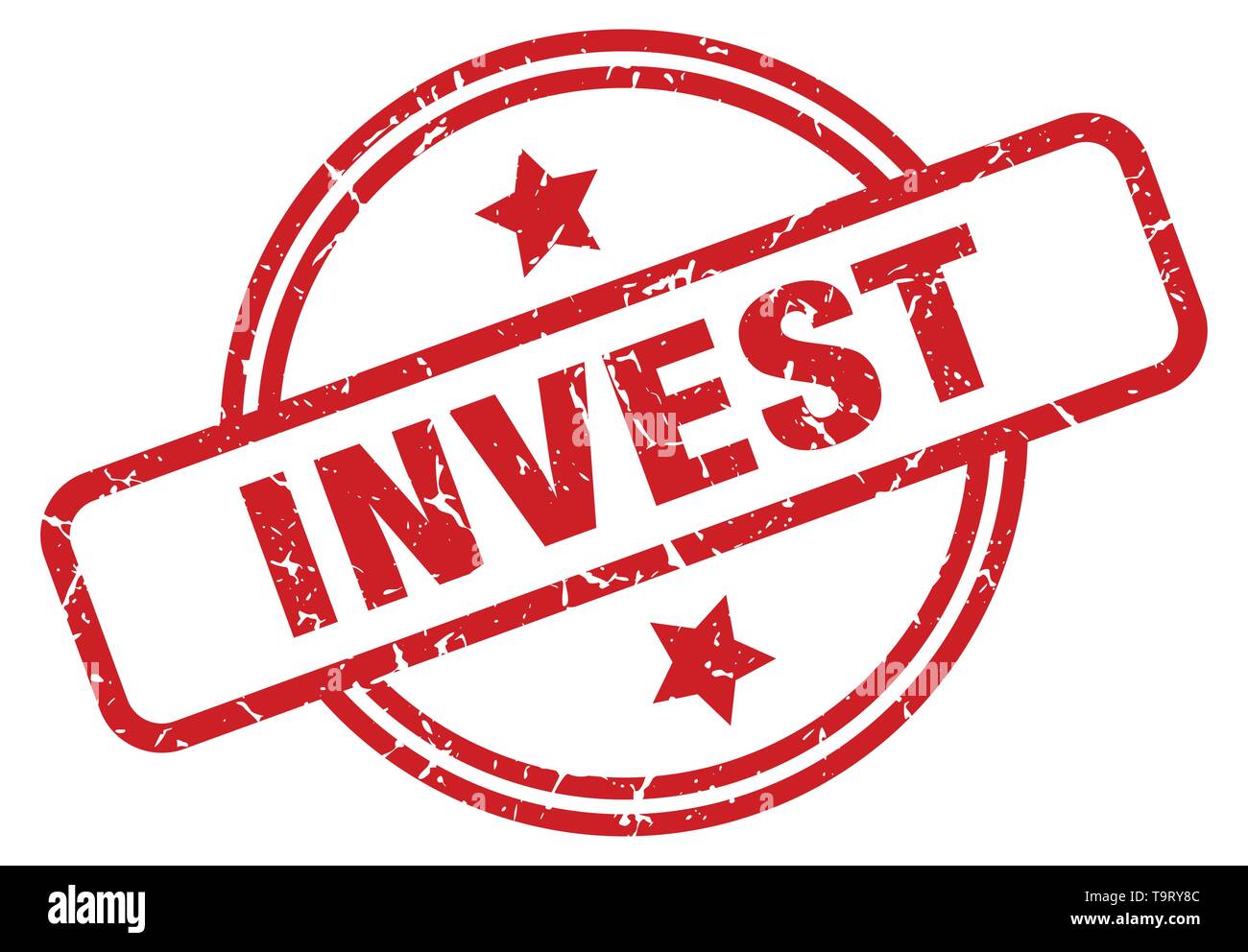invest round grunge isolated stamp Stock Vector Image & Art - Alamy