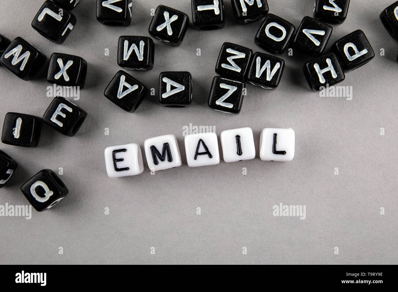 Email concept. Text from alphabet letters Stock Photo - Alamy