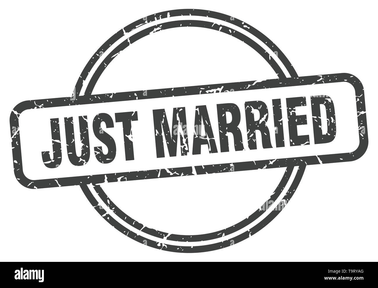 just married vintage stamp. just married sign Stock Vector Image & Art ...
