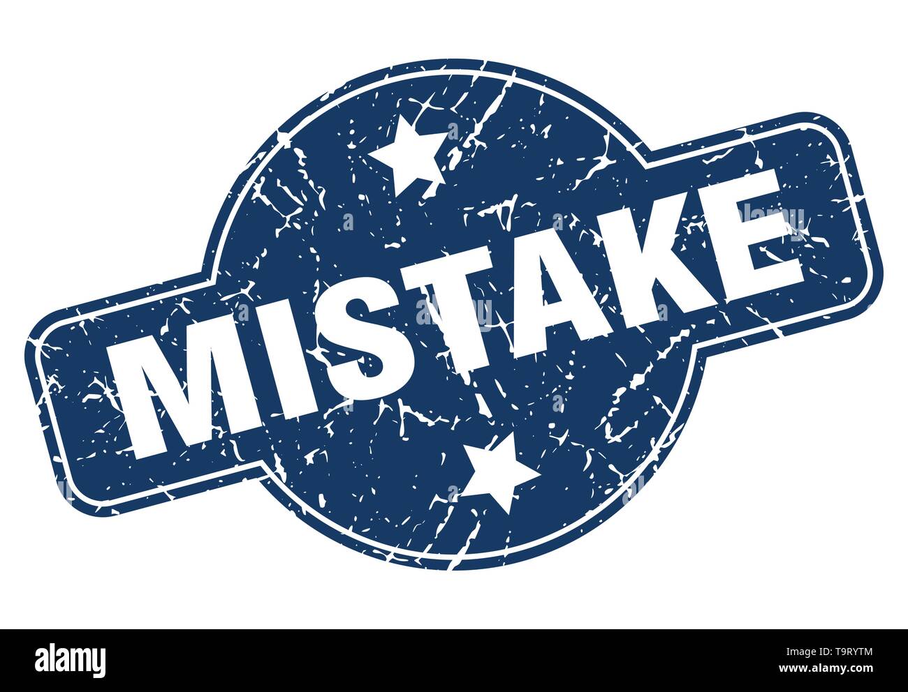 mistake vintage round isolated stamp Stock Vector Image & Art - Alamy