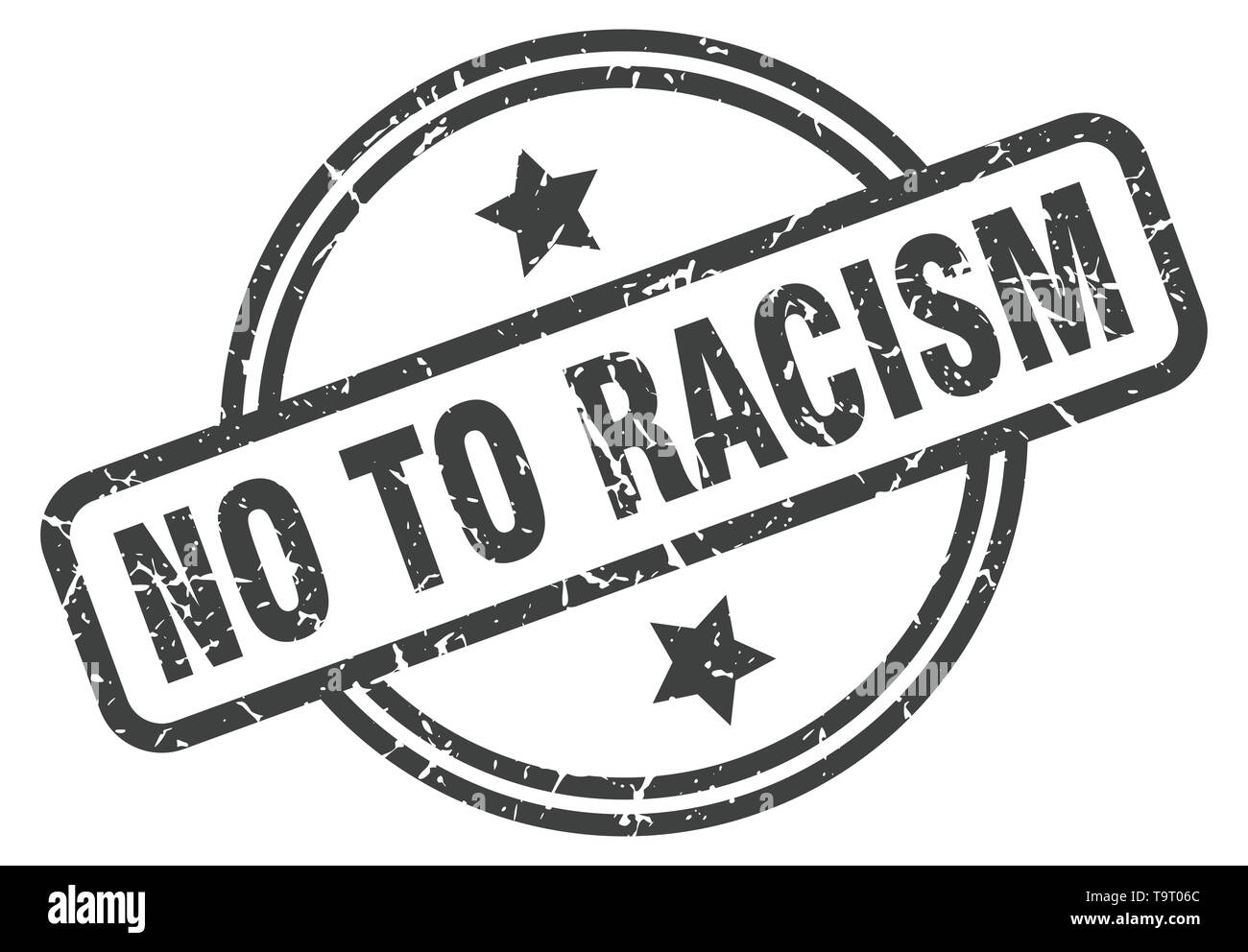 no to racism stamp isolated on white Stock Vector Image & Art - Alamy