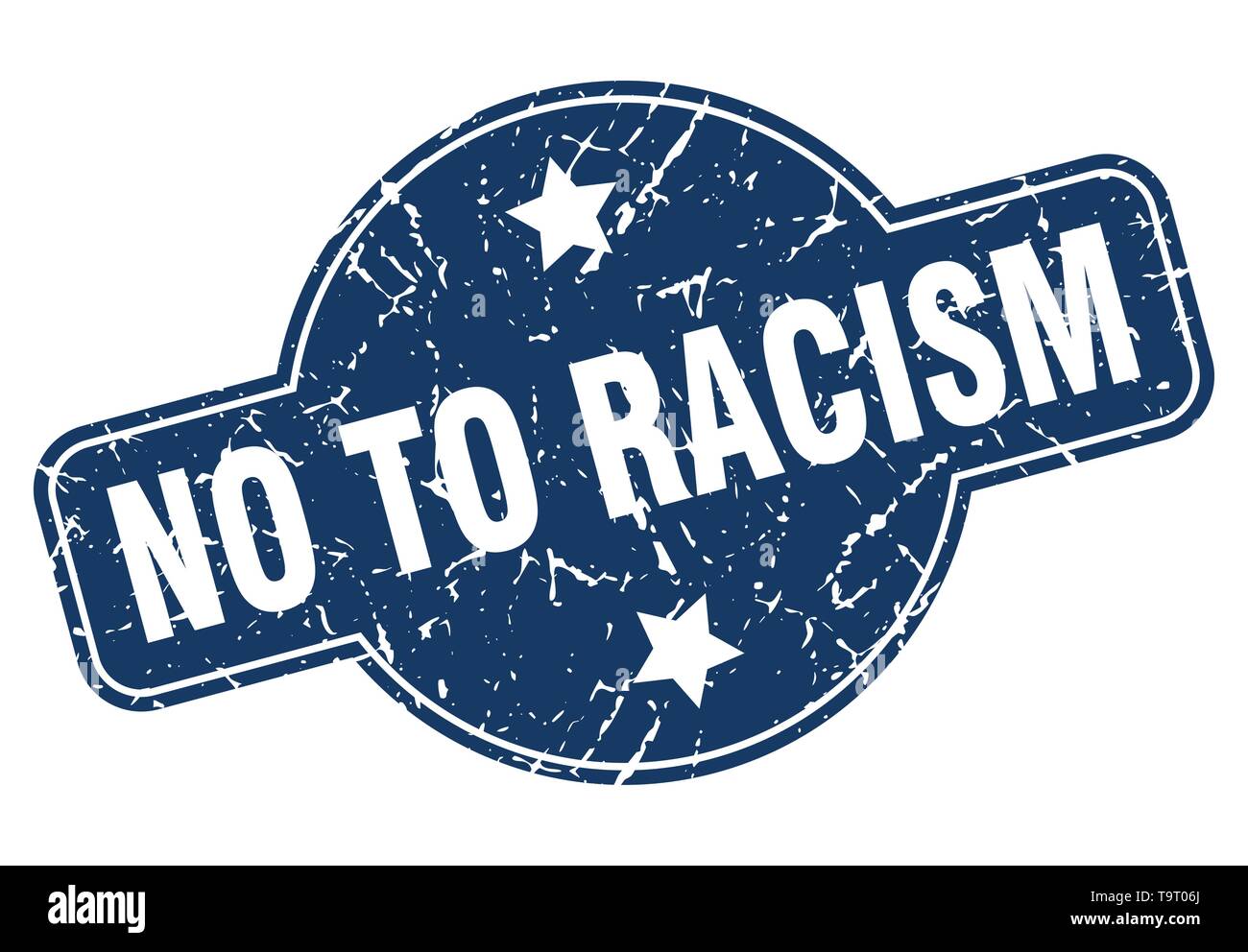 no to racism vintage round isolated stamp Stock Vector Image & Art - Alamy