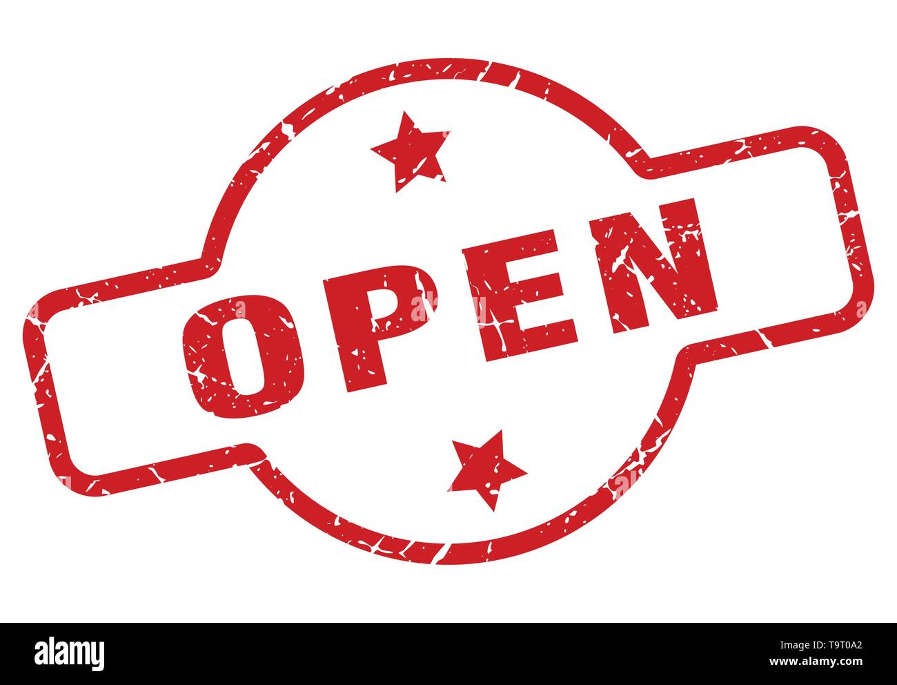 open stamp isolated on white Stock Vector Image & Art - Alamy